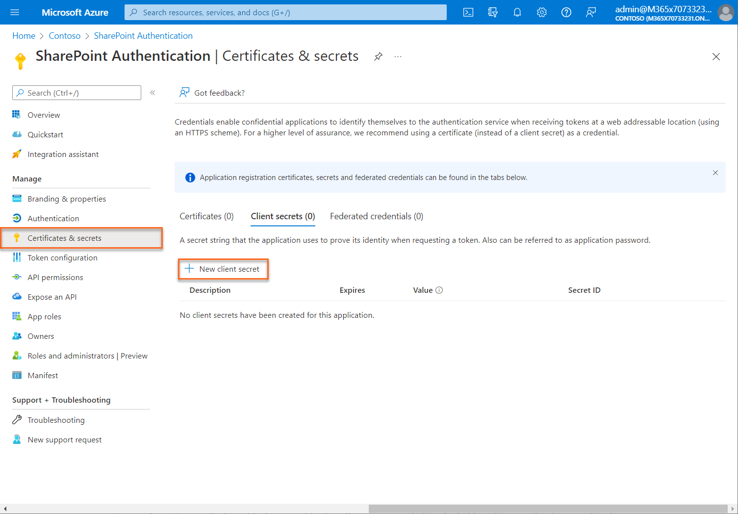 Create Microsoft Entra ID Application | COSMO Document Management System