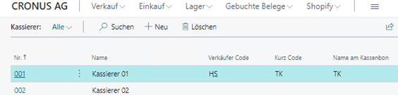 Kassierer | COSMO Cash Register