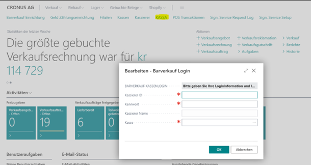 Login | COSMO Cash Register