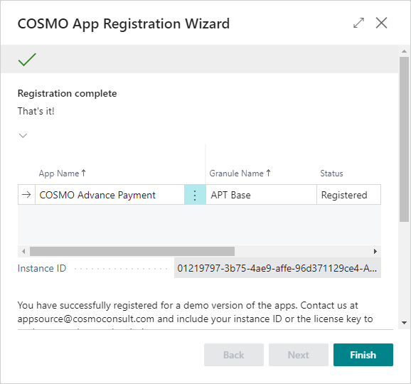 Install and Register Advance Payment App (DACH only) | Industry Packs