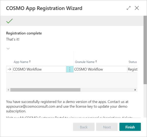 App Registration and Licensing | Workflow